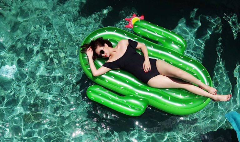 Pool floats in Singapore: inflatable cactus, unicorn and donut for adults