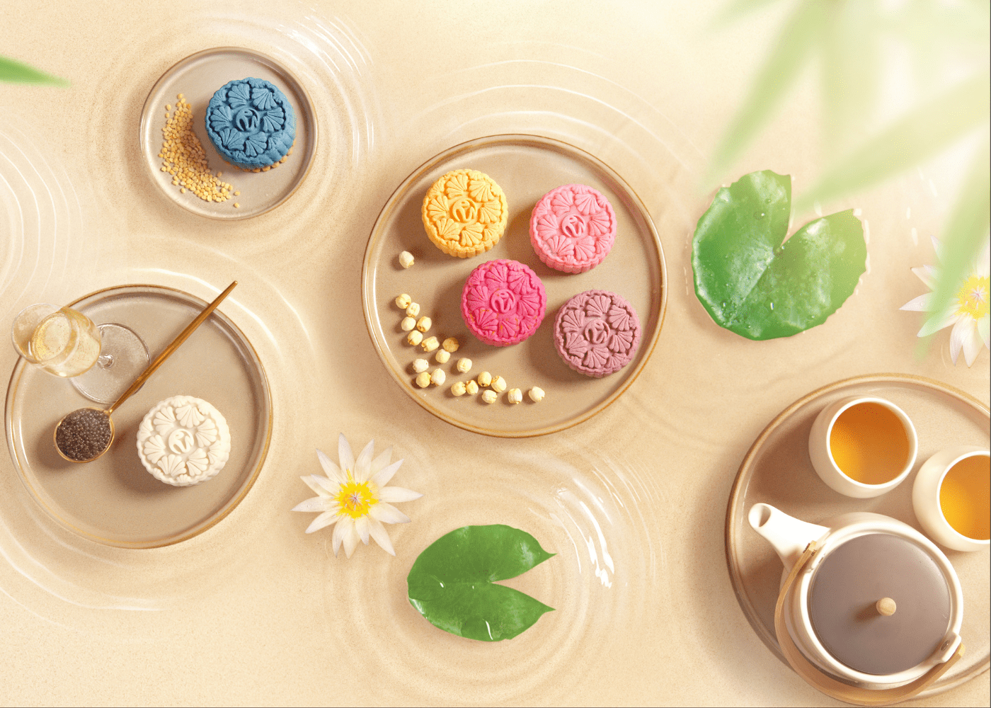 1 Set Of Creative Three dimensional Rose Shaped Moon Cake Molds Baking