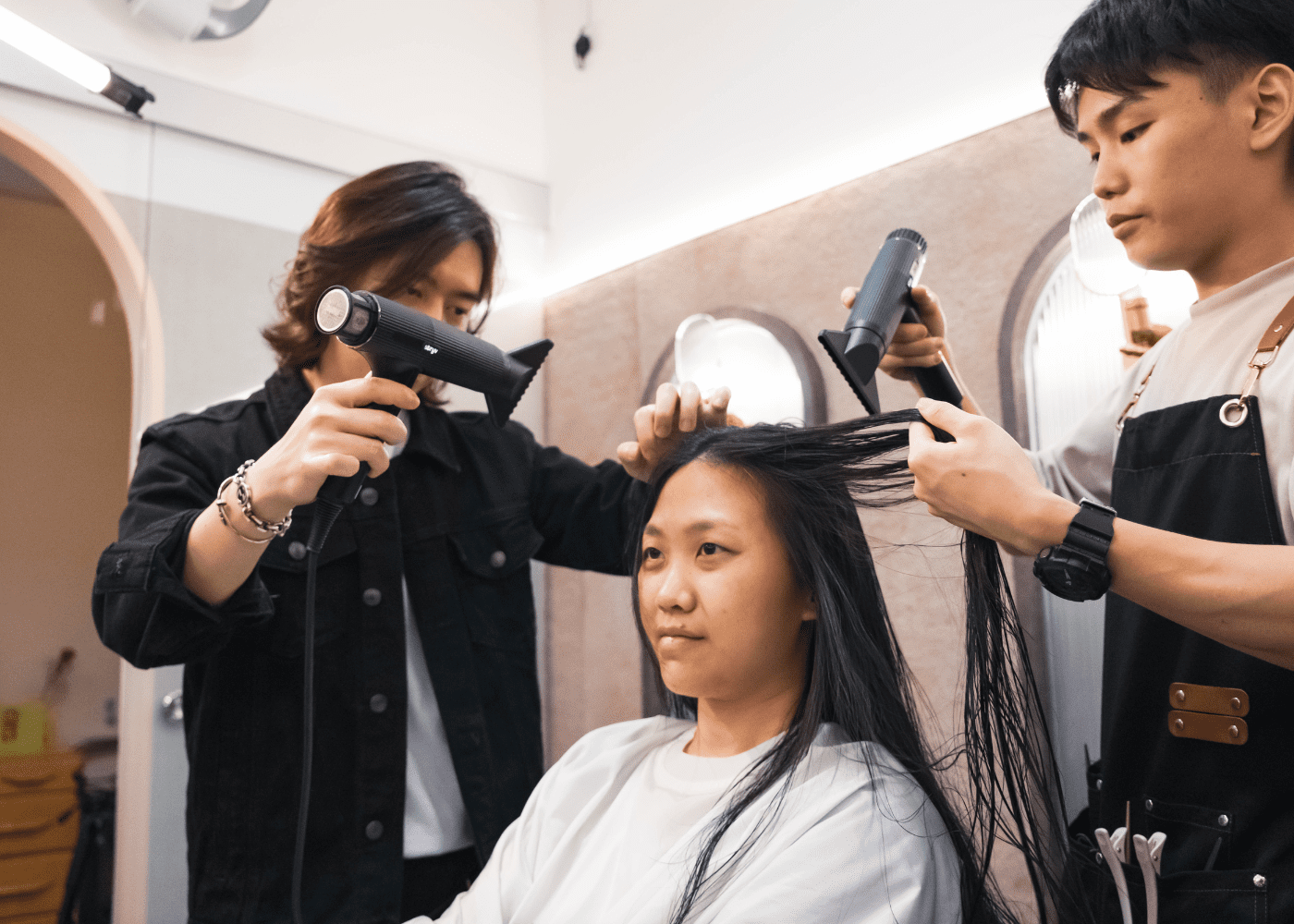 We got glass hair with a Nanoplasty treatment at Chez Vous: Private Space