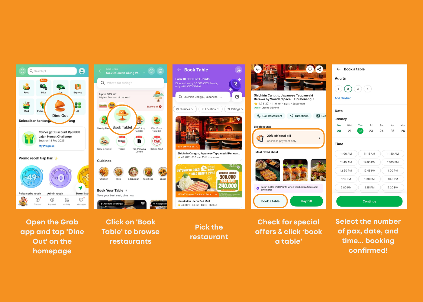 No More Walk-Ins – Book a table with Grab Dine Out