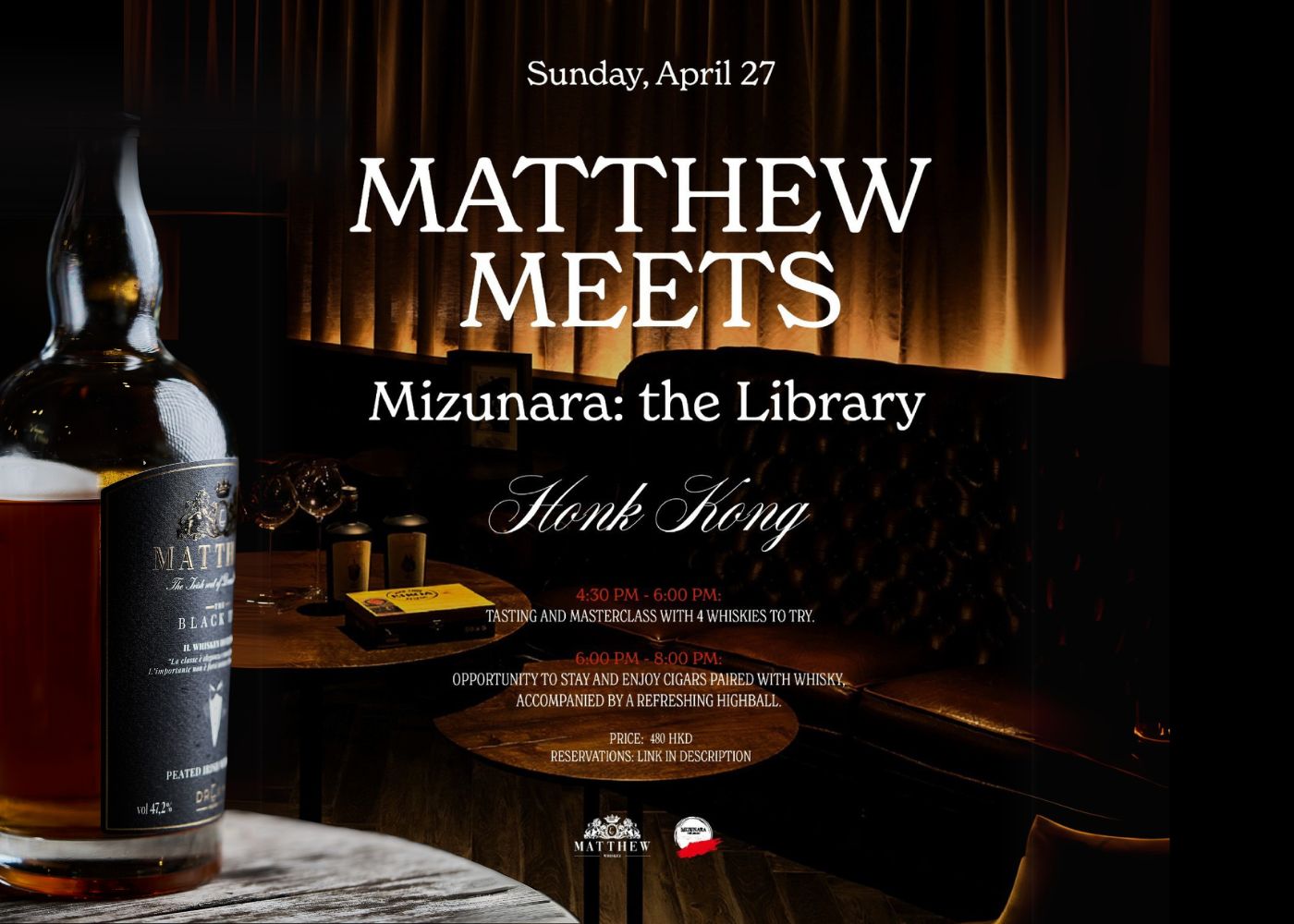 Event: Mizunara: The Library: Matthew Whiskey Masterclass
